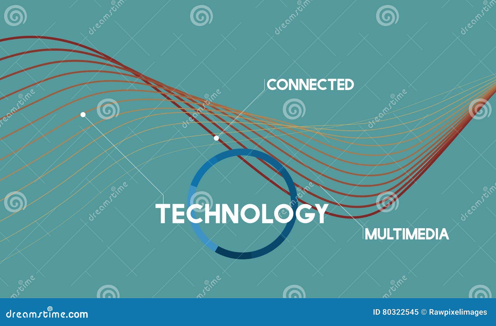 Technology Cloud Network Share Multimedia Concept Stock Illustration ...