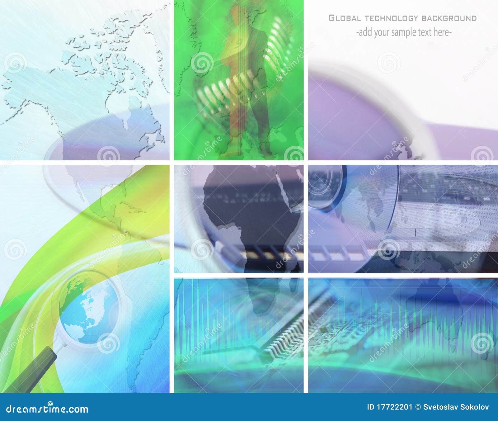 Technology collage stock illustration. Illustration of concept - 17722201