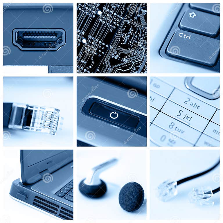 Technology collage stock image. Image of data, internet - 25159843