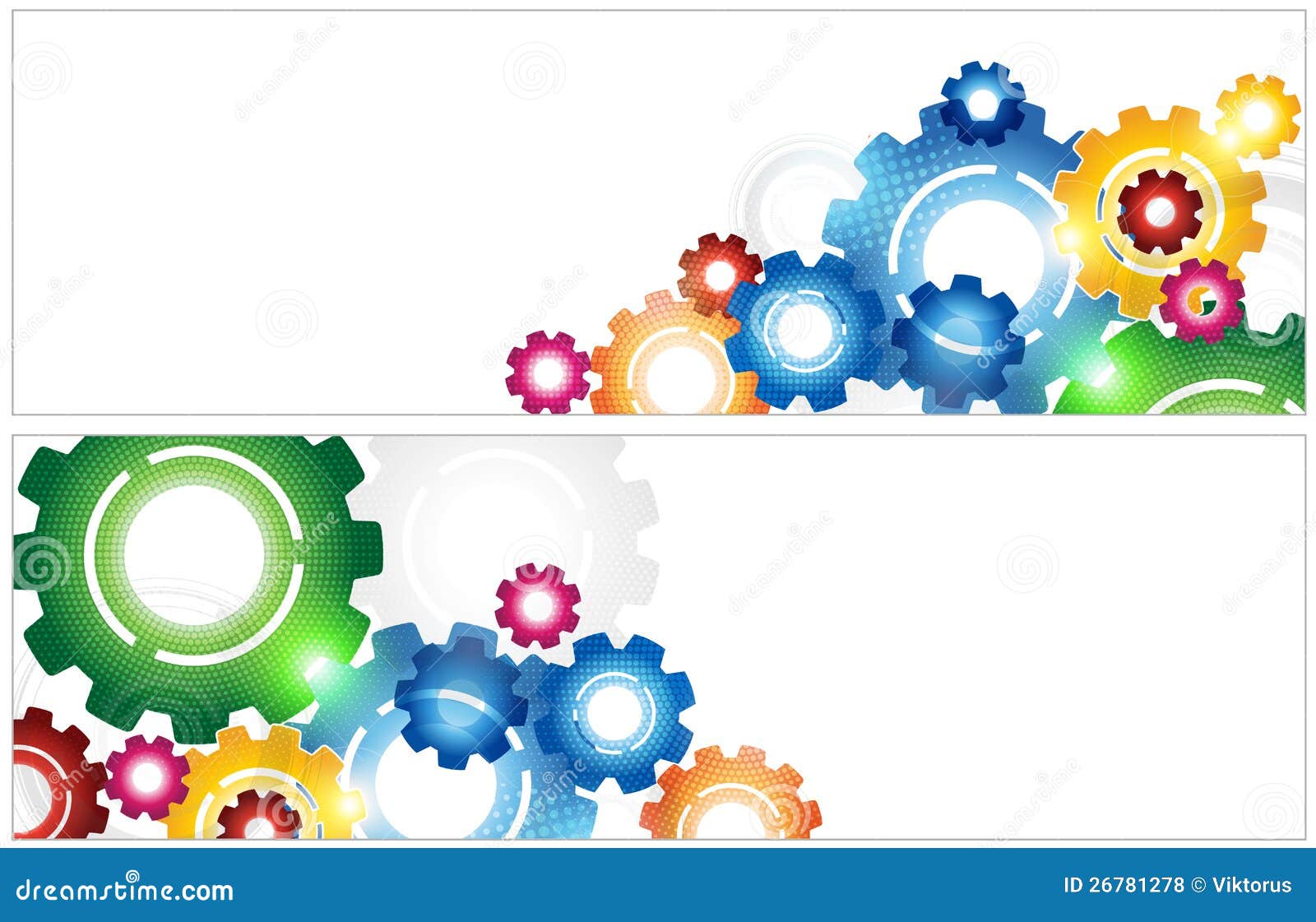 Gears Banner Design Template . Innovation, Ideas And Ingenuity. Science ...