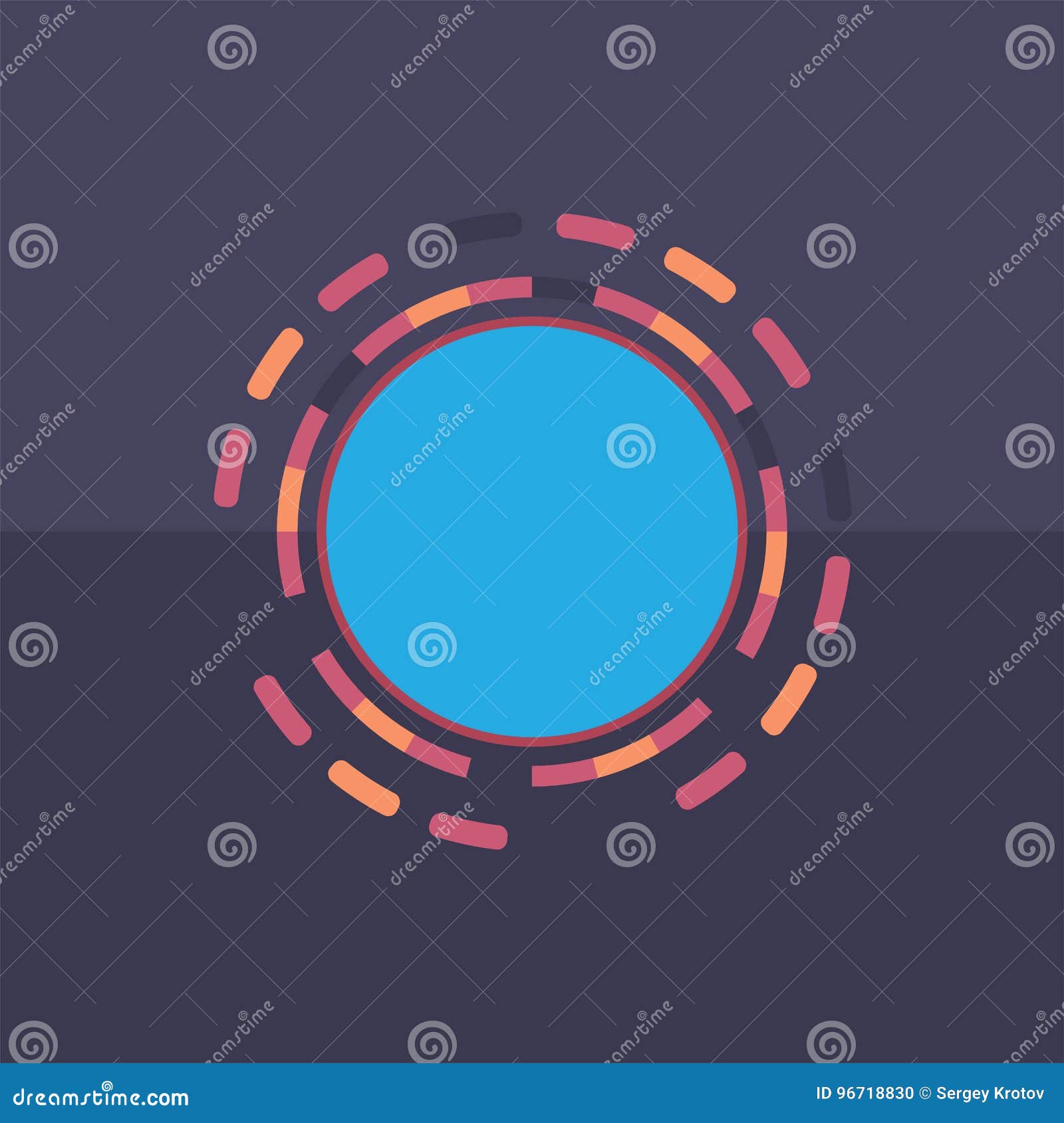 Technology Colorful Round Background. Abstract Digital Illustration ...
