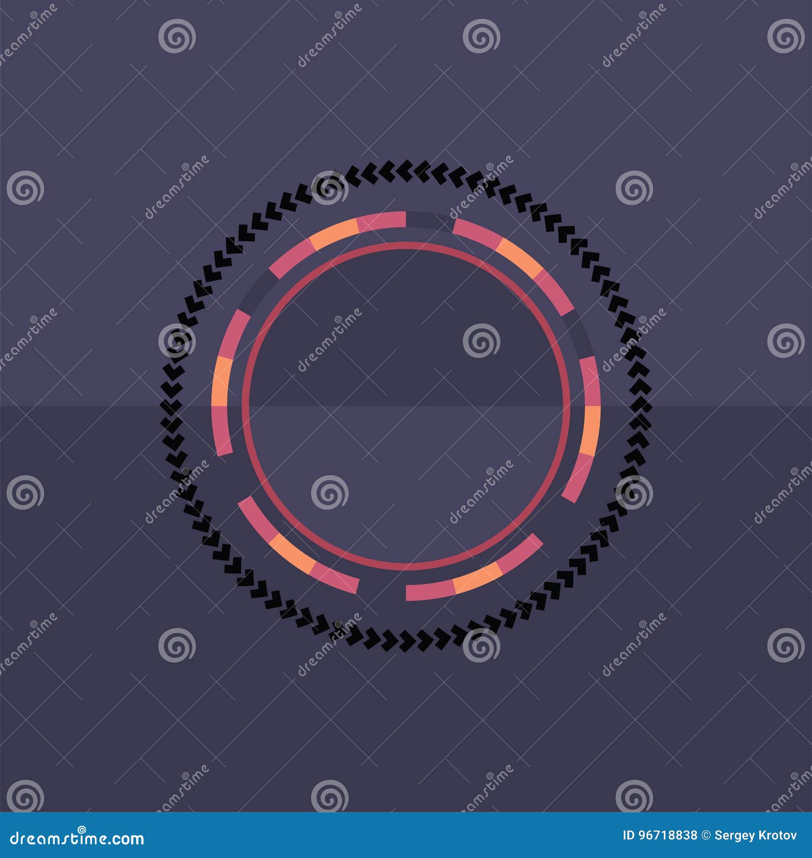 Technology Colorful Round Background. Abstract Digital Illustration ...