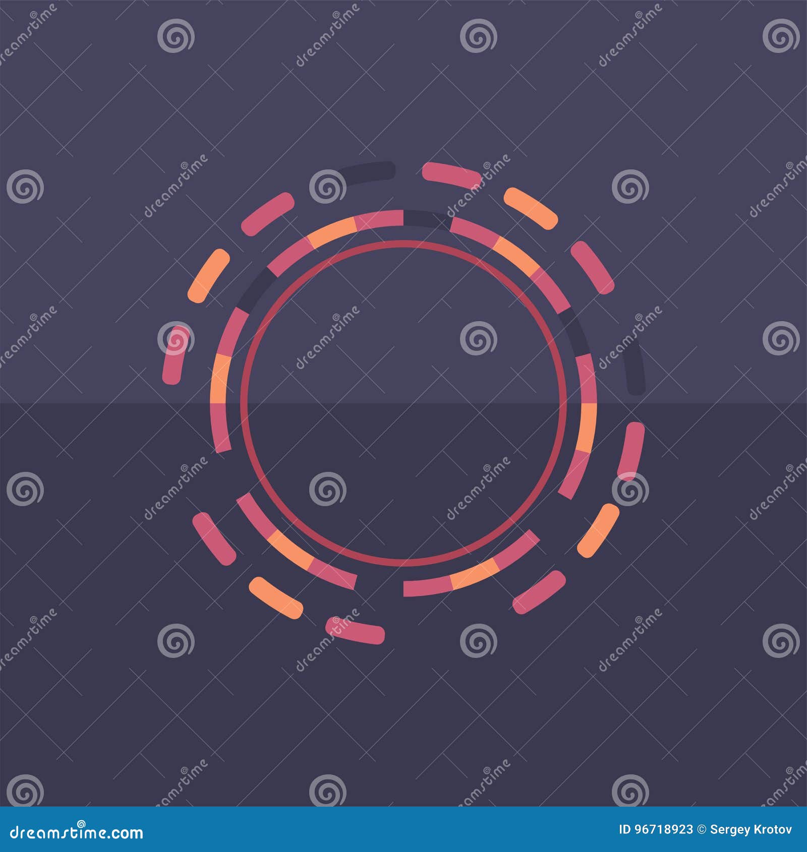Technology Colorful Round Background. Abstract Digital Illustration ...