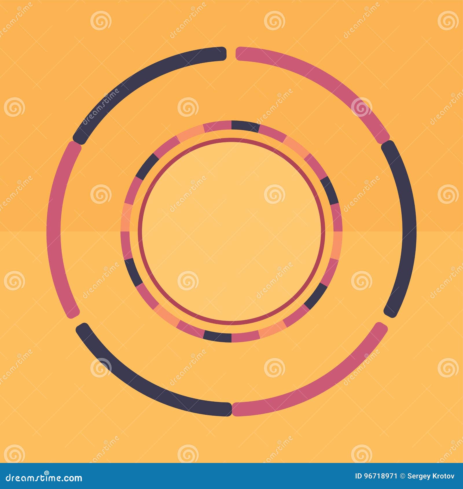 Technology Colorful Round Background. Abstract Digital Illustration ...