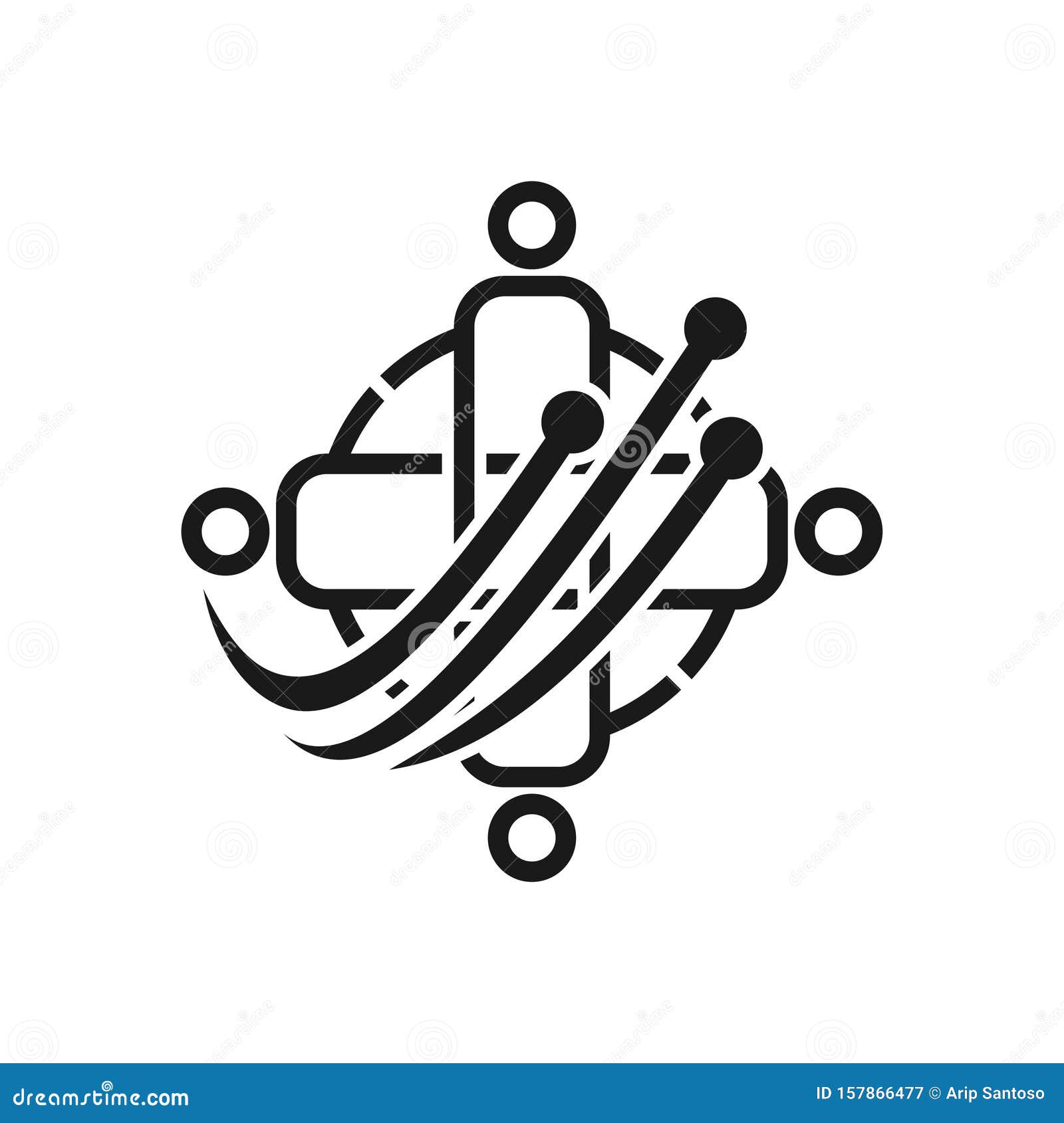 Technology Commitment Teamwork Together Black Logo Stock Vector ...