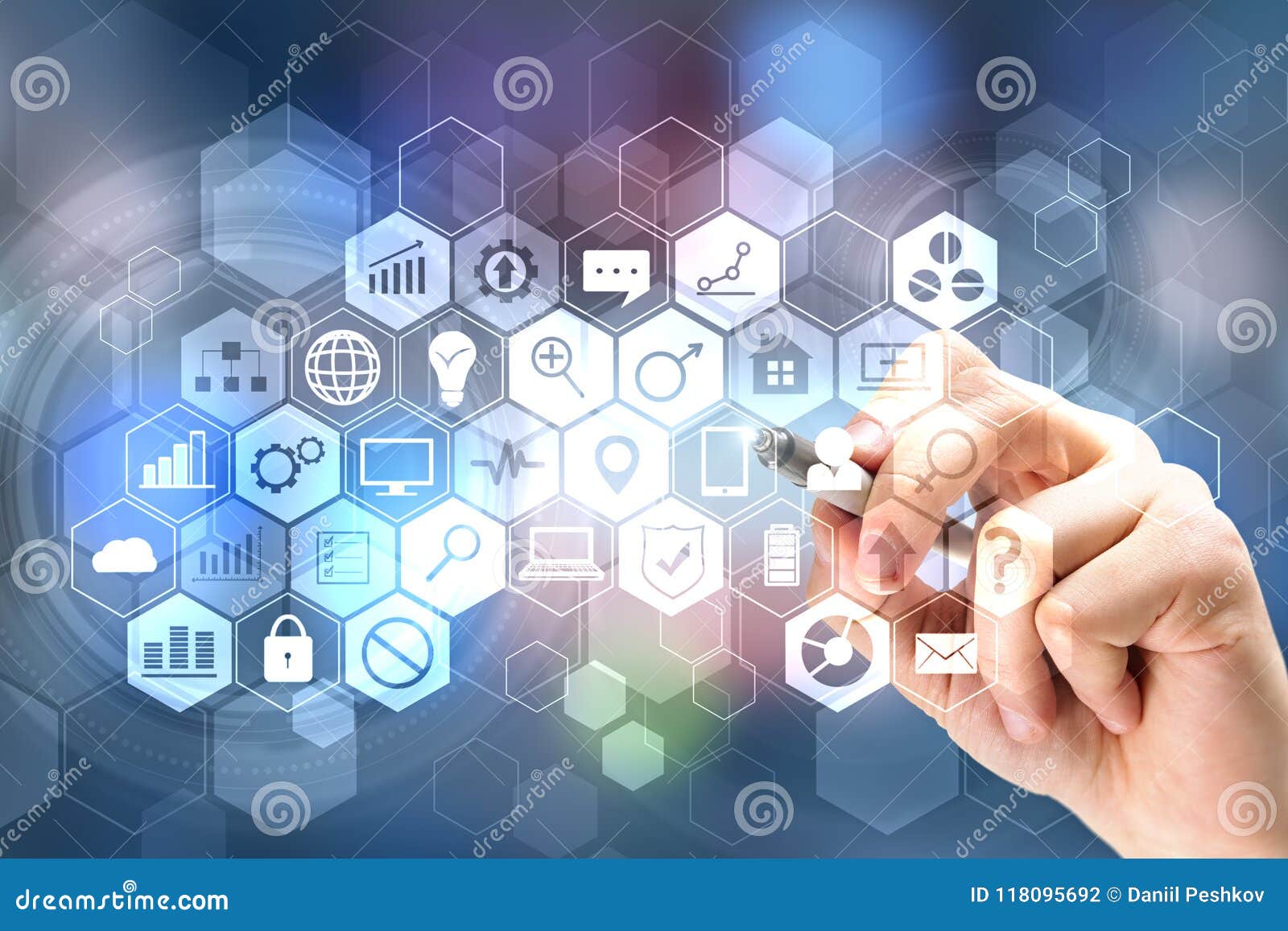 Technology, Communication and Hologram Concept Stock Photo - Image of ...