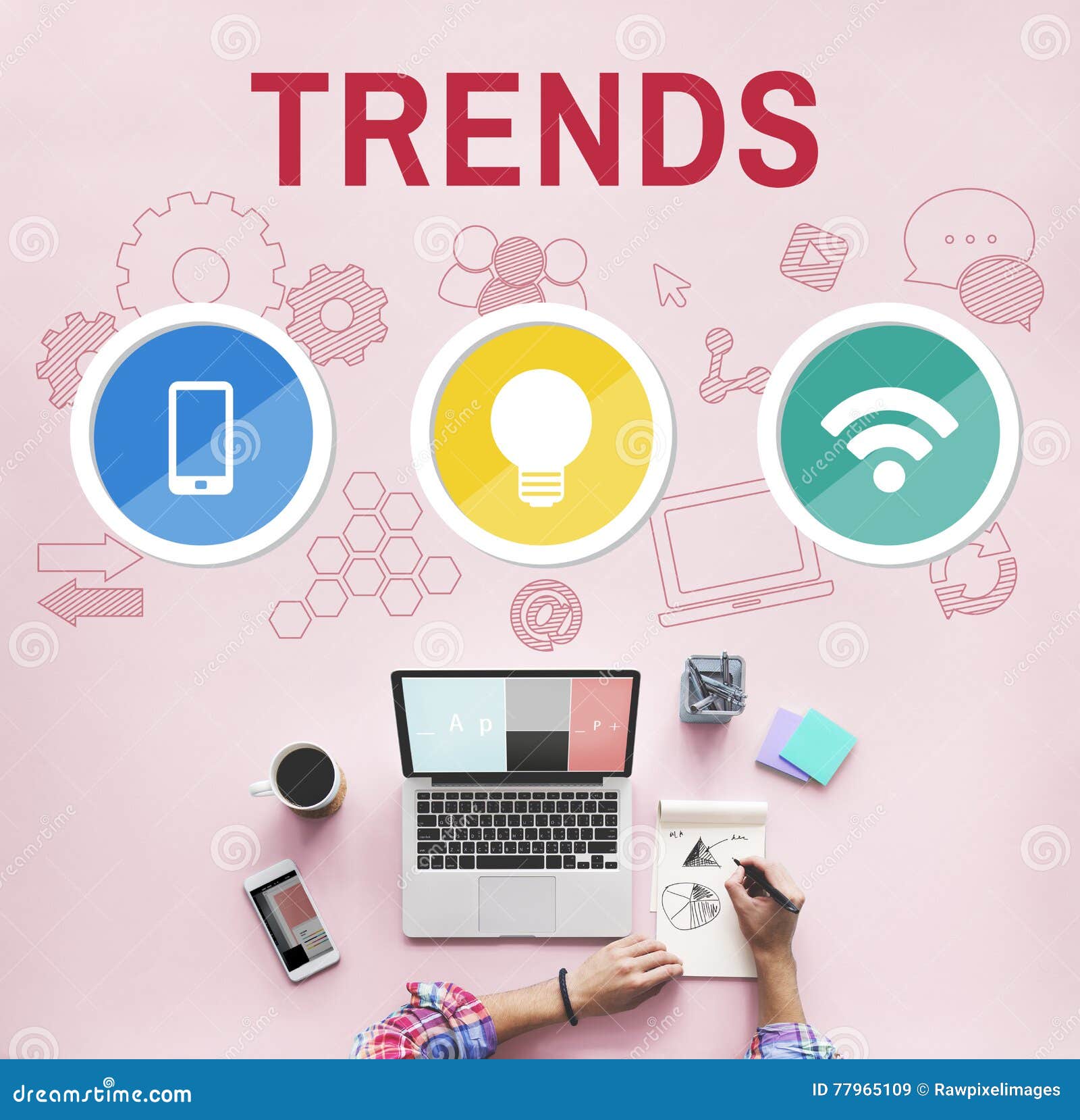 Technology Communication Icons Symbols Concept Stock Image - Image of ...