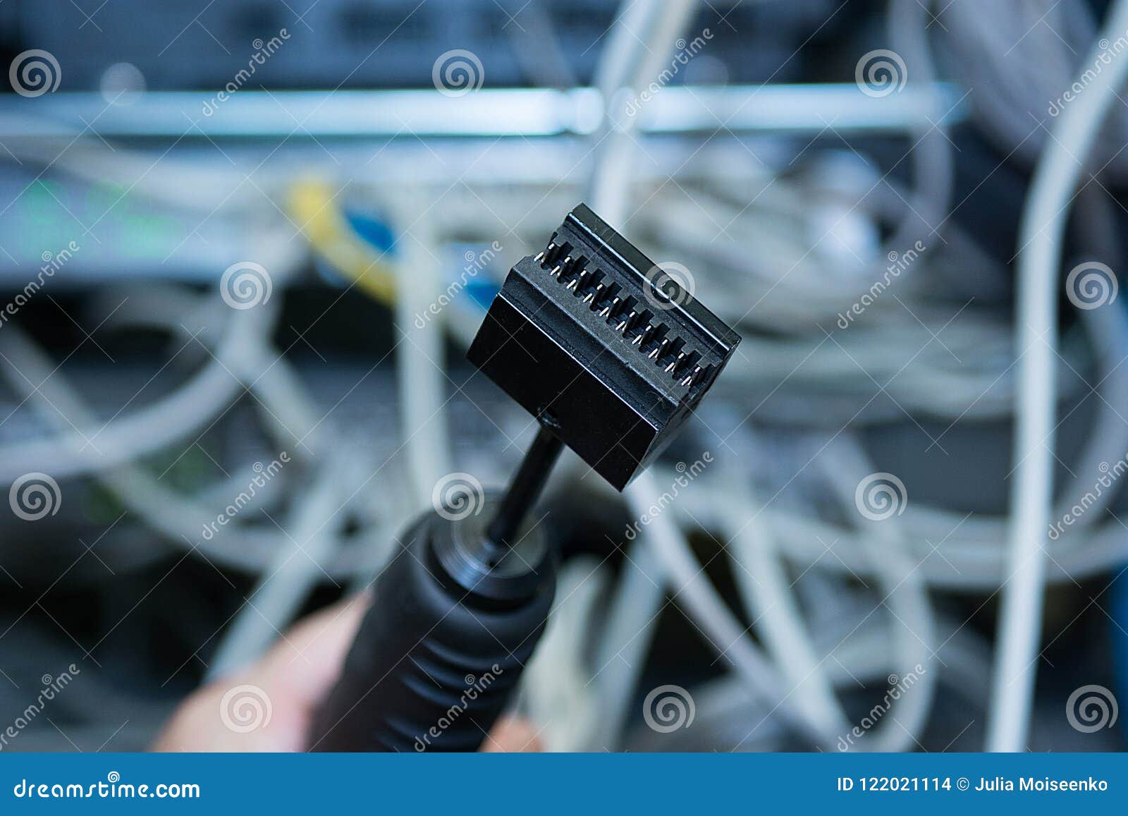 Technology and Communication, Service Cabinets with Connected Wires ...