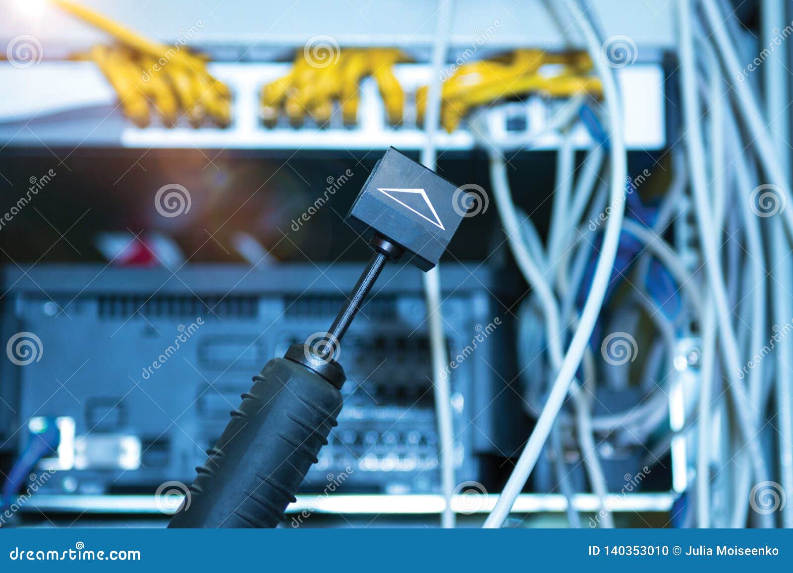 Technology and Communication, Service Cabinets with Connected Wires ...