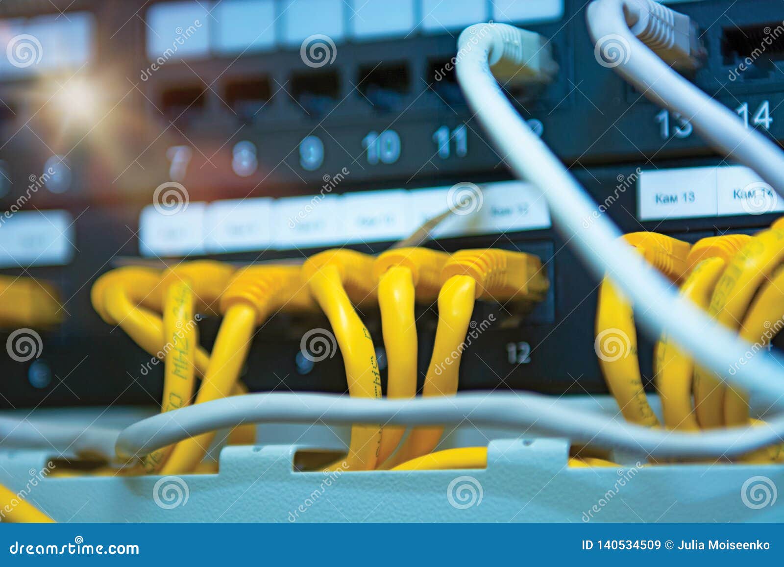 Technology and Communication, Service Cabinets with Connected Wires ...