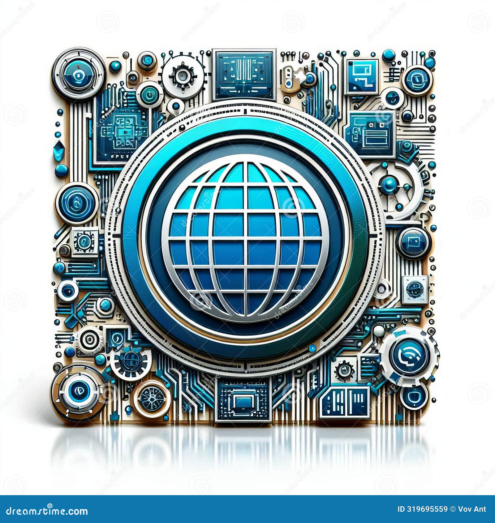 Technology Company Emblem an Emblem Representing a Tecnology C Stock ...