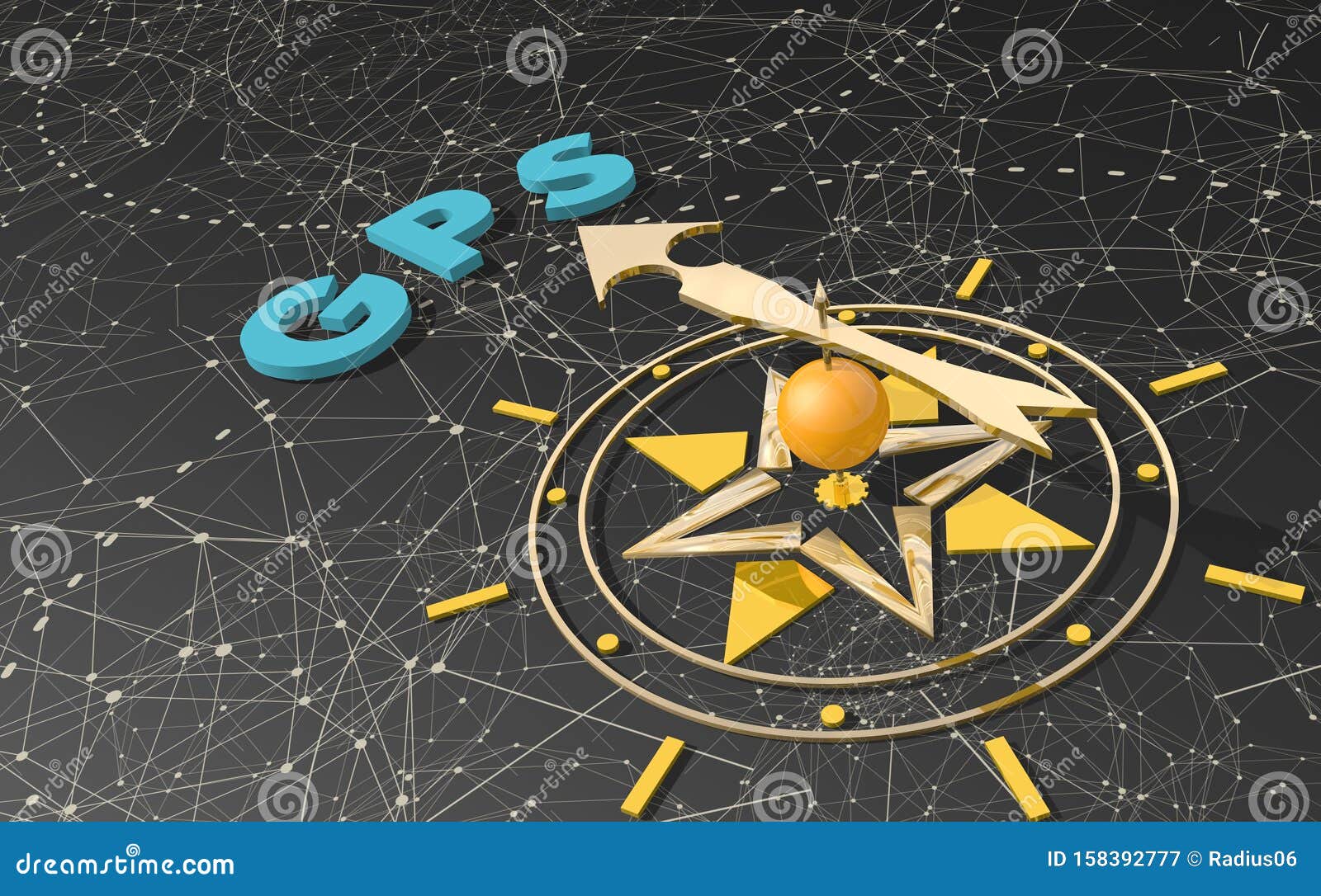 Technology compass concept stock illustration. Illustration of data ...