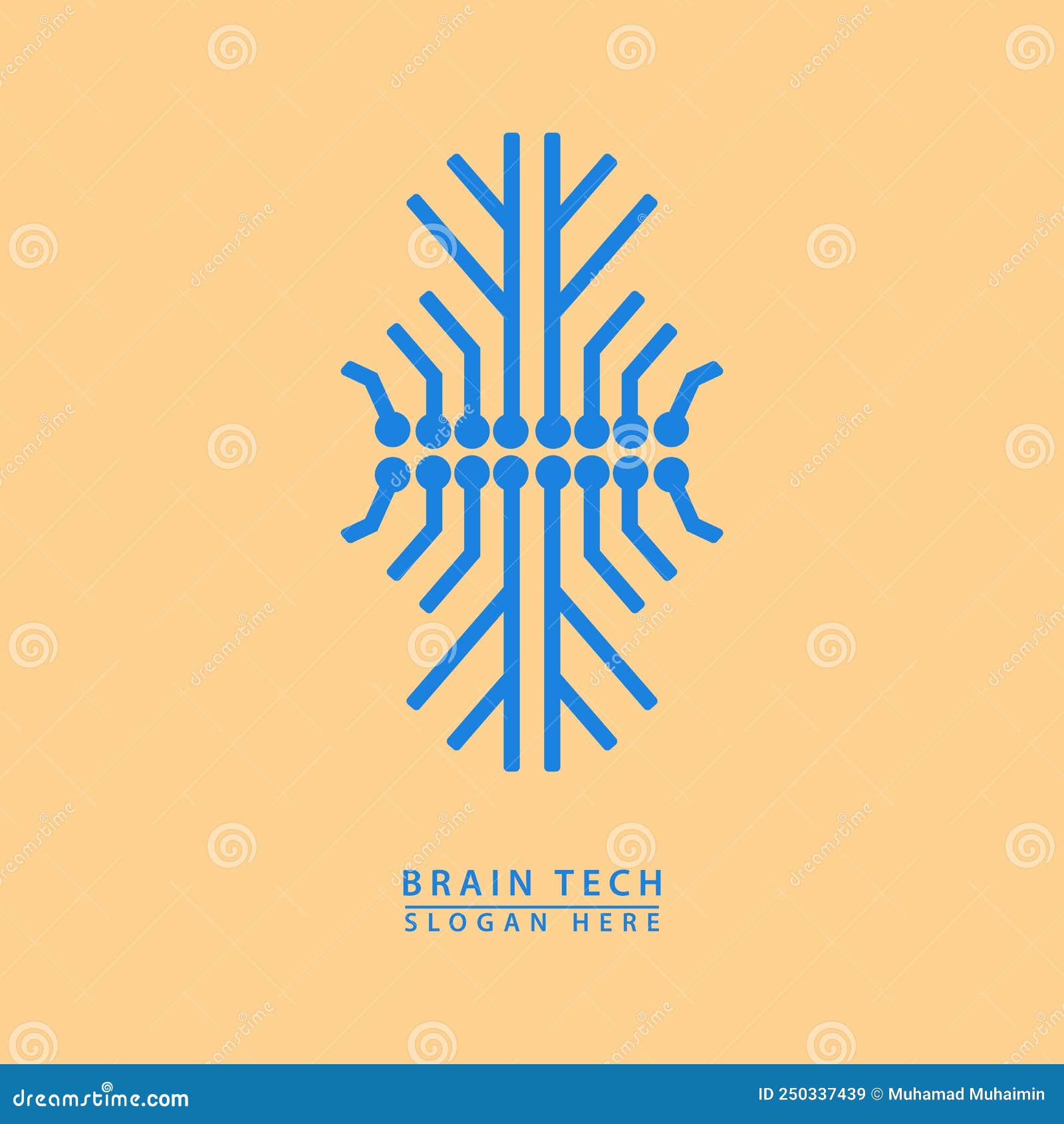Technology Computer Business Logo Icon Robot Brain Stock Vector ...