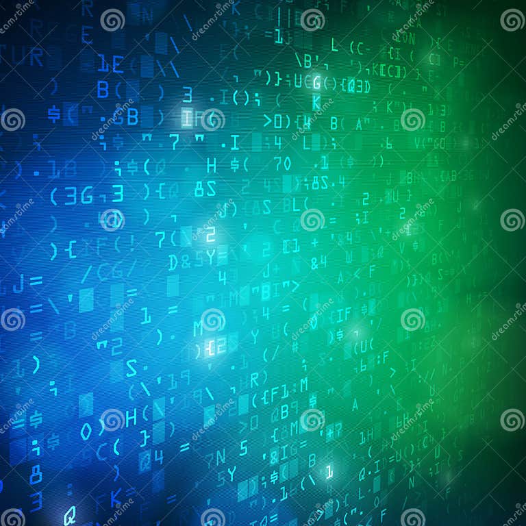 Technology Computer Digital Data Code Background Stock Vector - Illustration of internet, code ...