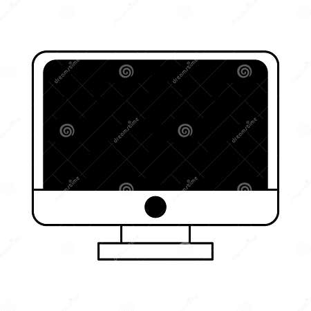 Technology Computer Screen Cartoon Stock Vector - Illustration of ...