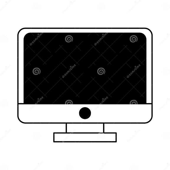 Technology Computer Screen Cartoon Stock Vector - Illustration of ...