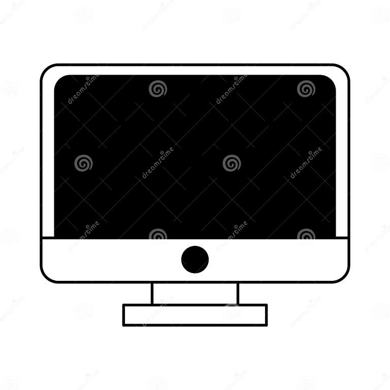 Technology Computer Screen Cartoon Stock Vector - Illustration of ...