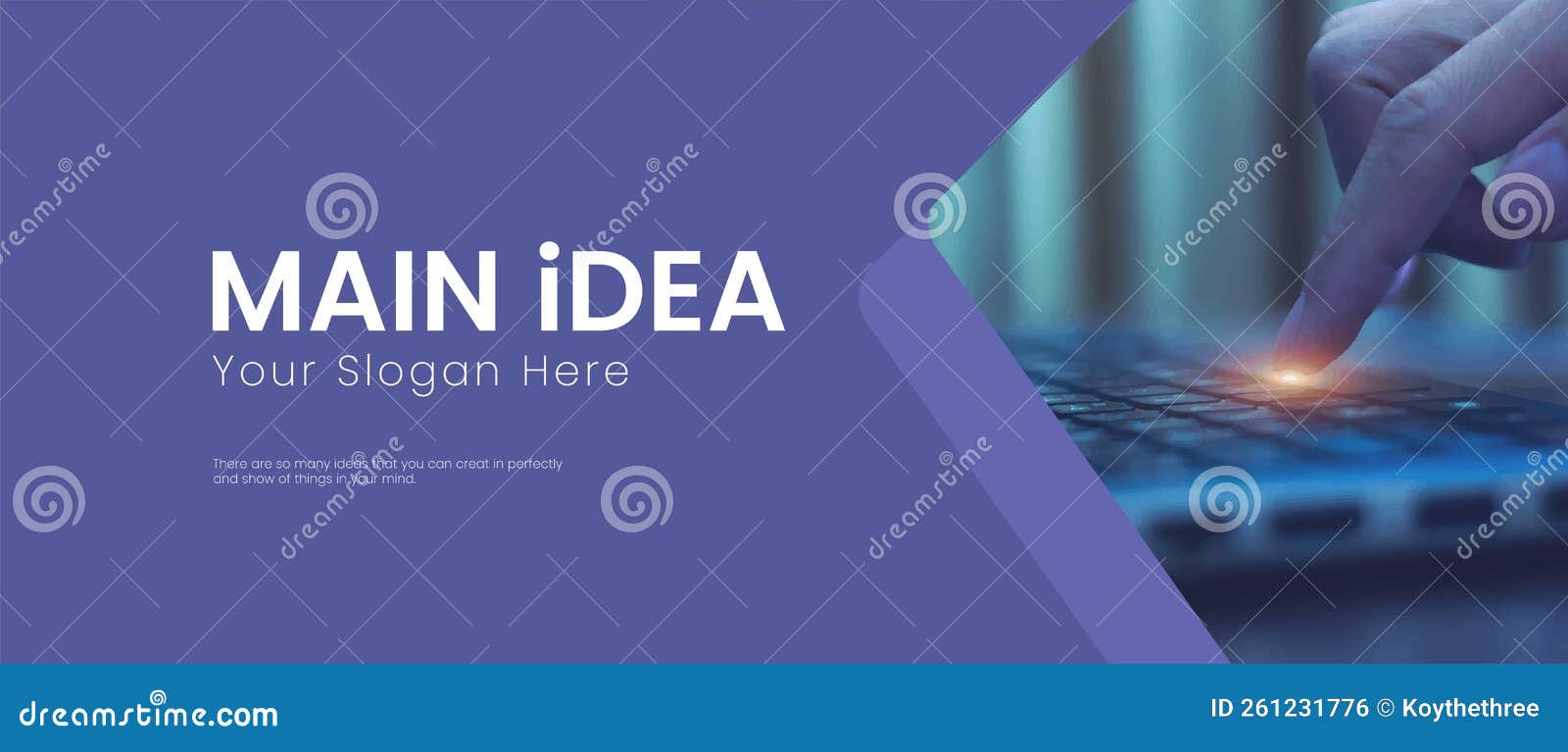 A Technology Concept Banners Template Design, with Hand Touching on ...