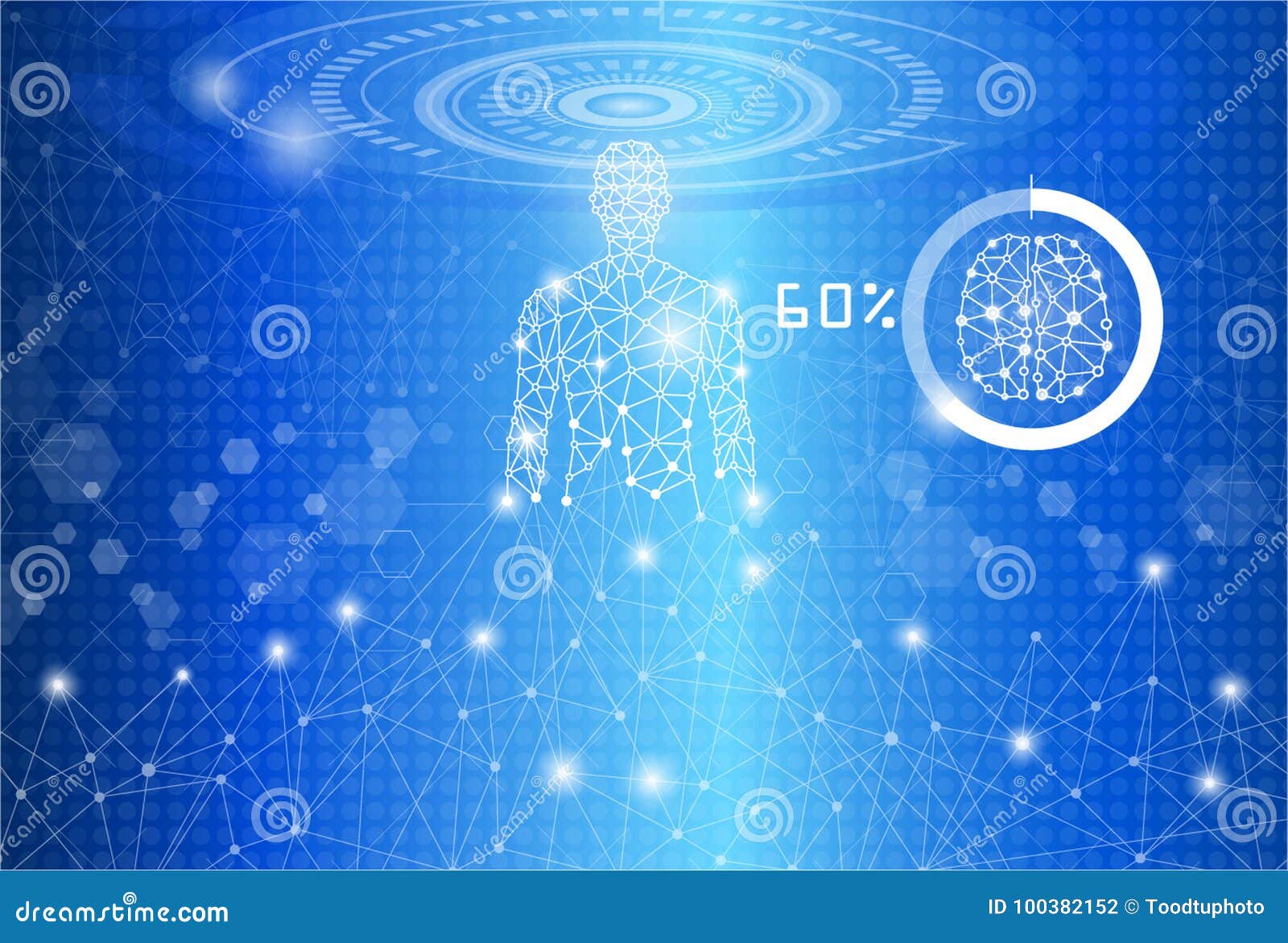 Technology Concept,body Structure Human Stock Vector - Illustration of ...