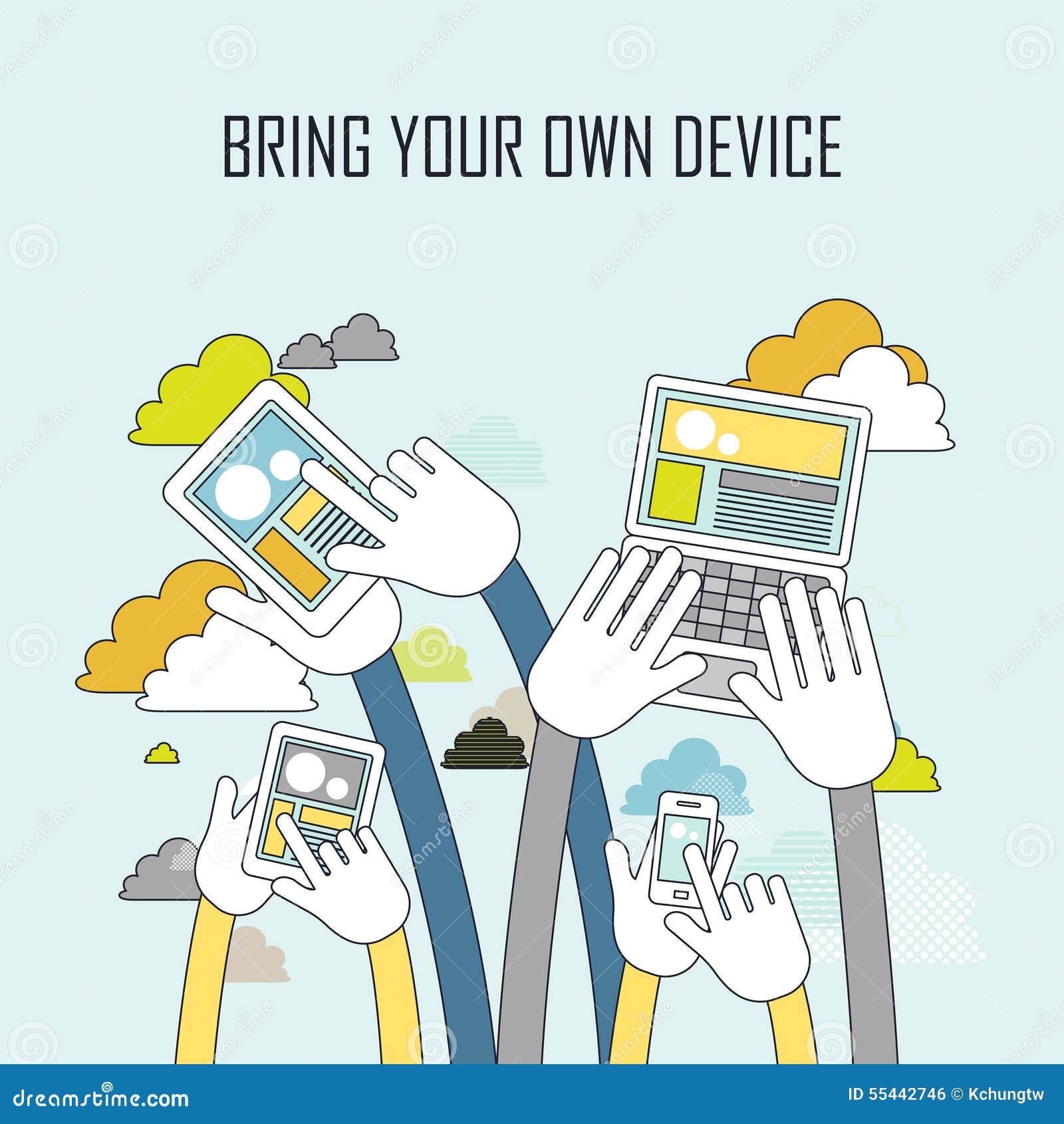 Technology concept stock vector. Illustration of tablet - 55442746