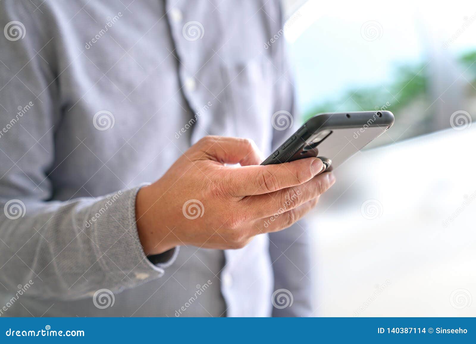 Technology Concept : Businessman Browsing or Surfing Mobile Phone Stock ...