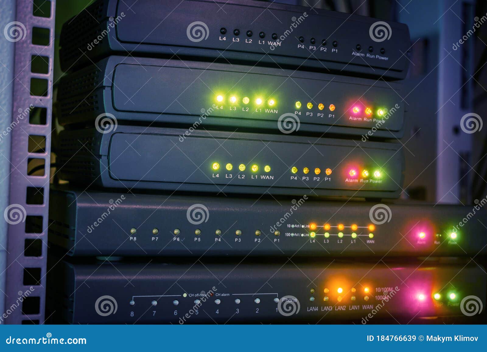 Technology Concept. Communication Equipment for Voice Internet ...