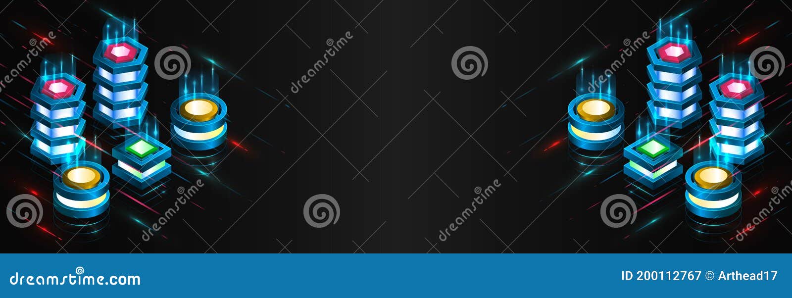 Technology Concept For Data Center With Server Or Hosting Binary Code Structure Big Data