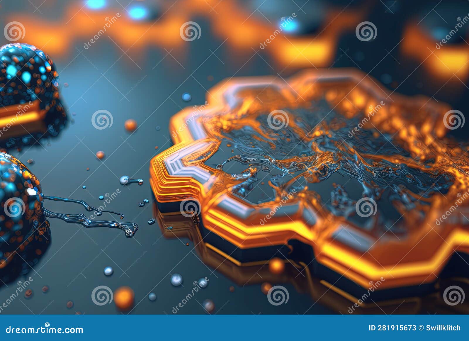 Technology Concept Of Data Flow Data Collecting And Sorting In Digital Abstraction Generated