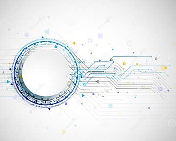 Technology Concept Design with Circuit Board Structure Pattern V Stock ...