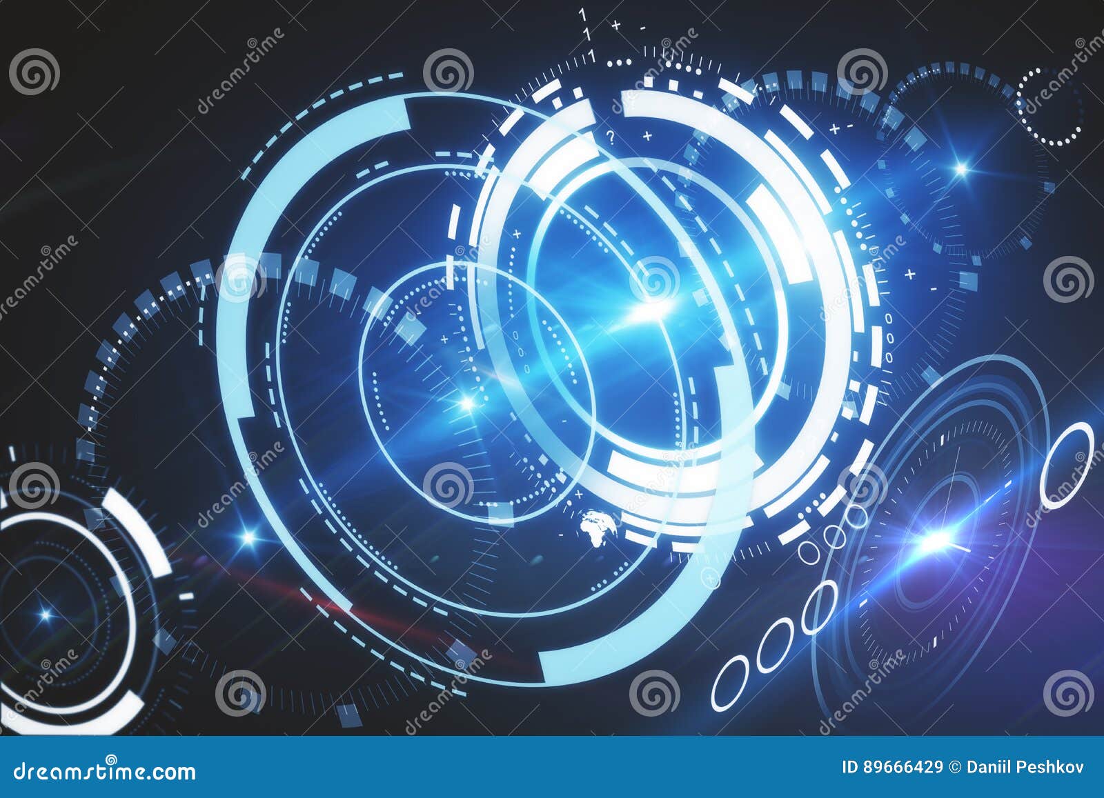 Technology concept stock illustration. Illustration of blue - 89666429