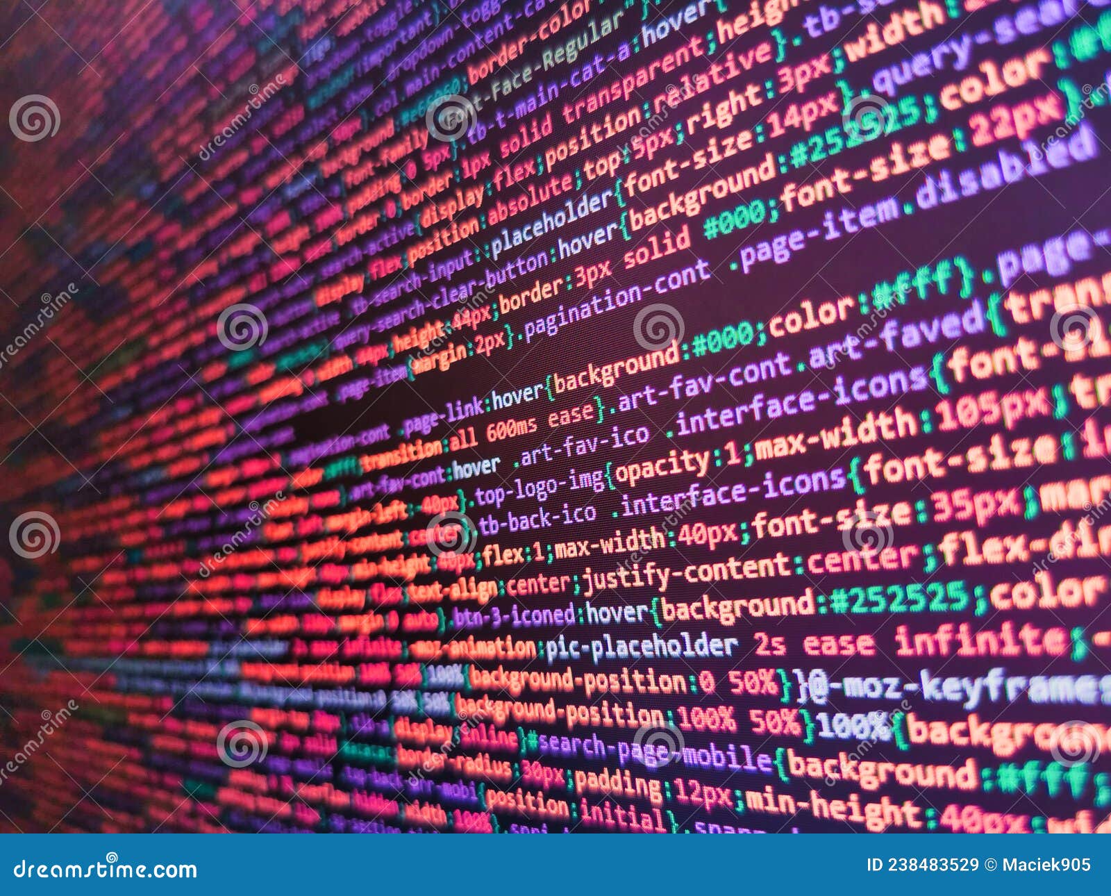 Technology Concept Hex Code Digital Background. Big Data and Internet of Things Trend. HTML Code ...