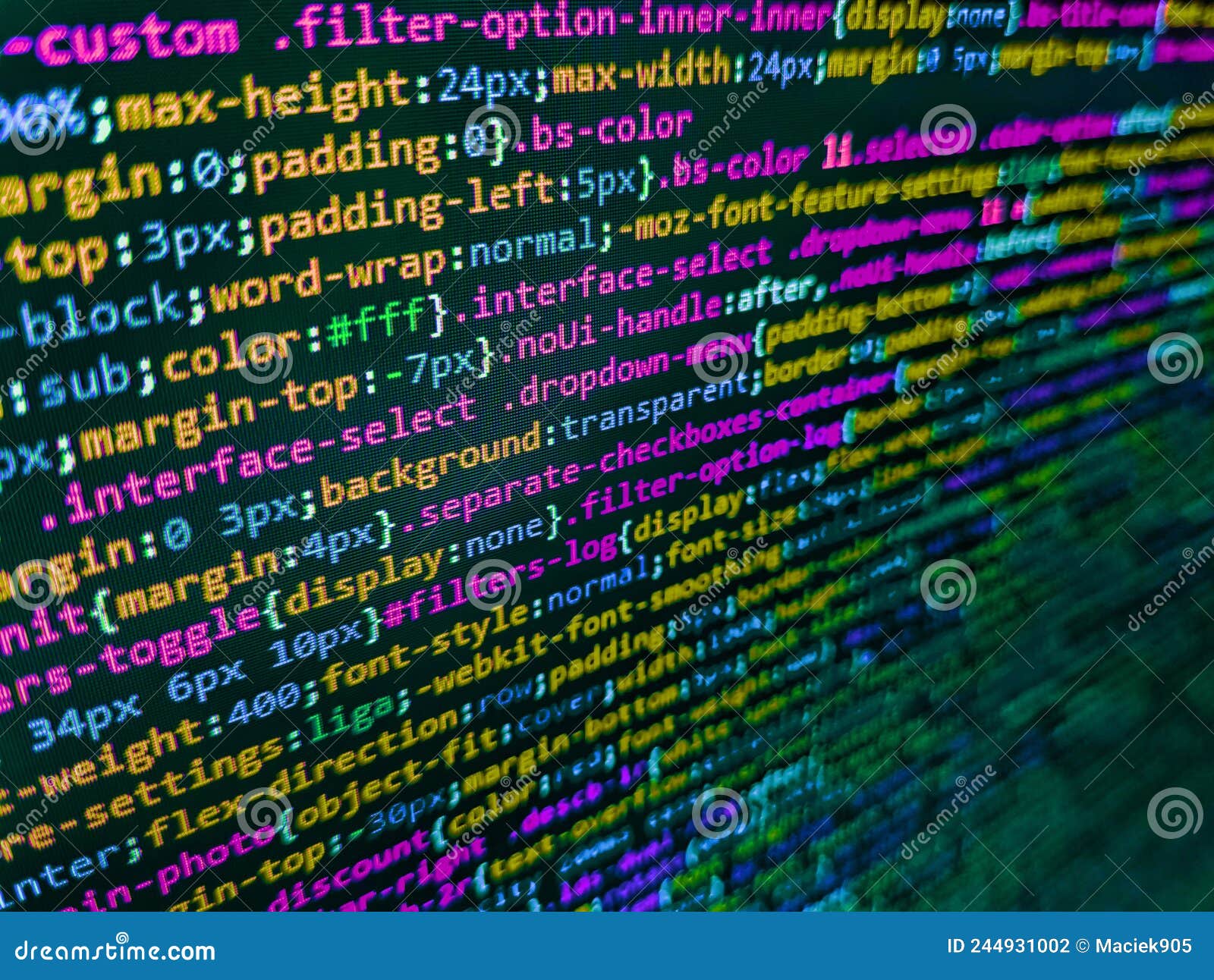 Technology Concept Hex Code Digital Background. Web Developer HTML Code ...