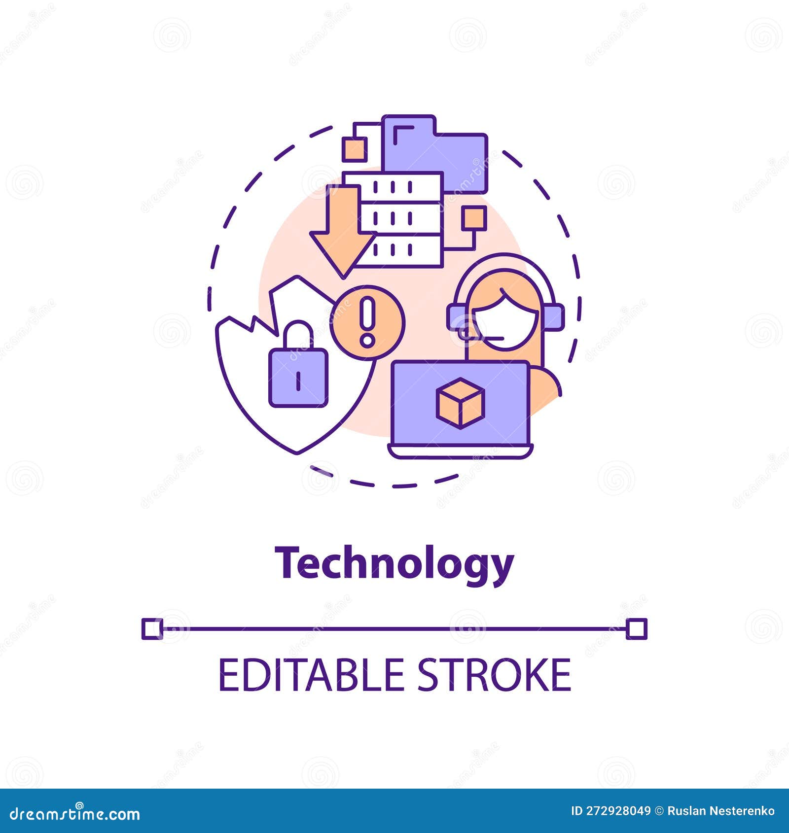 Technology concept icon stock vector. Illustration of line - 272928049