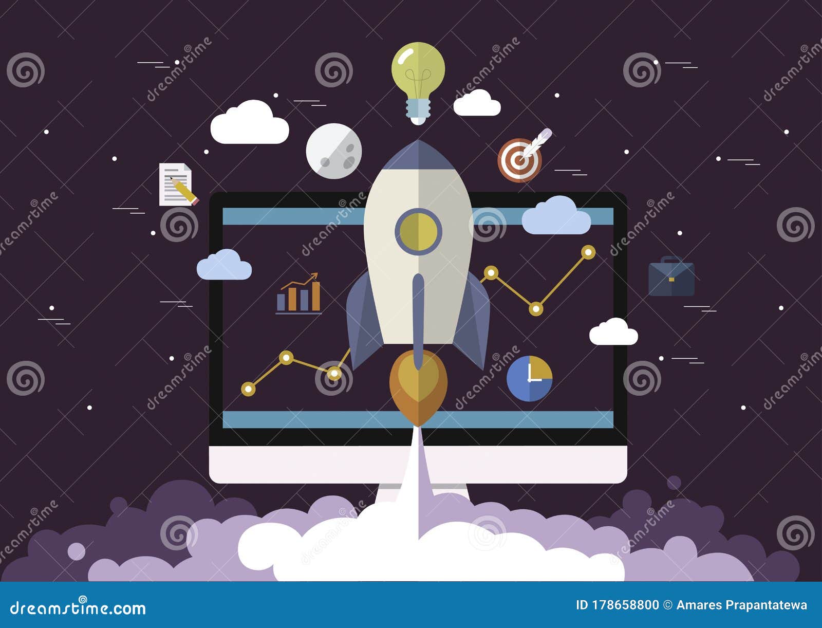 Technology Concept Idea, Good Equipment and Computer of Creative ...