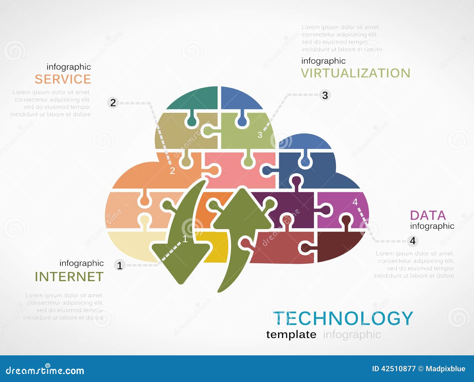 Technology stock vector. Illustration of abstract, puzzle - 42510877