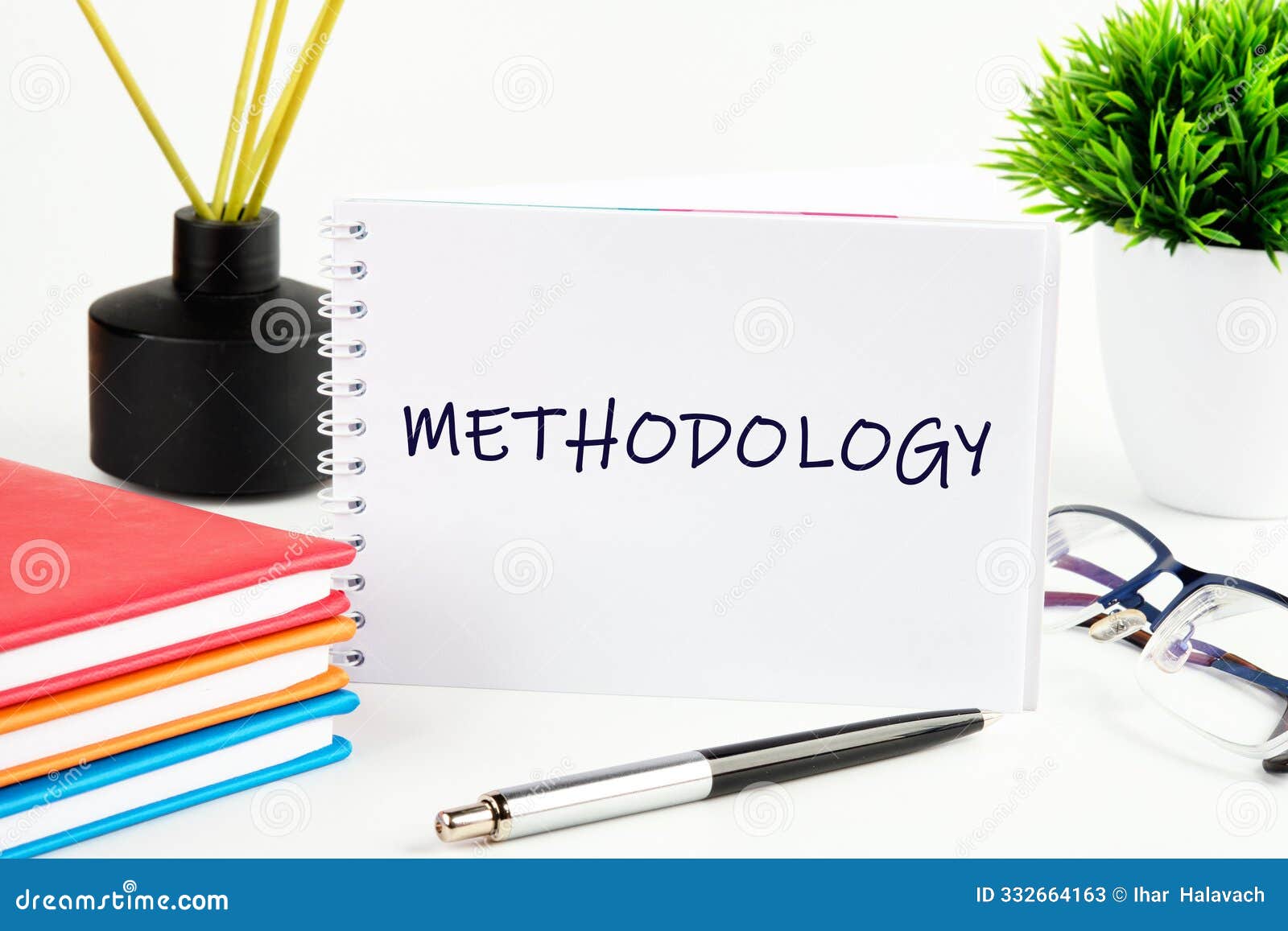 Technology Concept. METHODOLOGY Written on a White Sheet of an Open ...