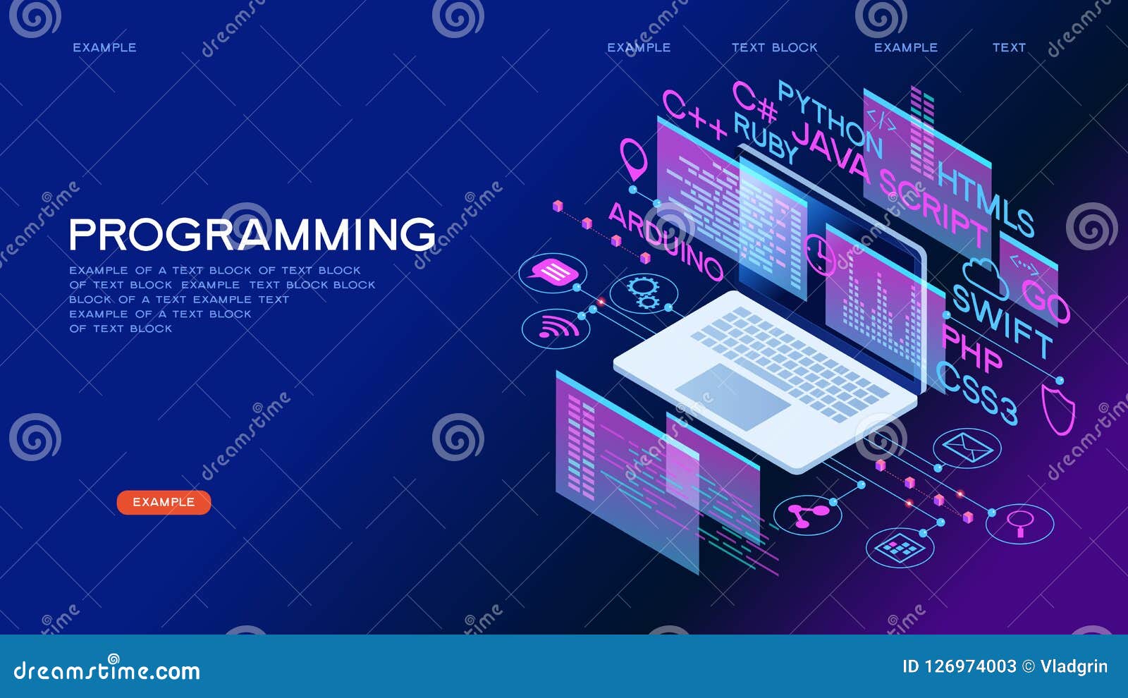 Programming web banner stock vector. Illustration of network - 126974003 Programming web banner stock vector. Illustration of network - 126974003