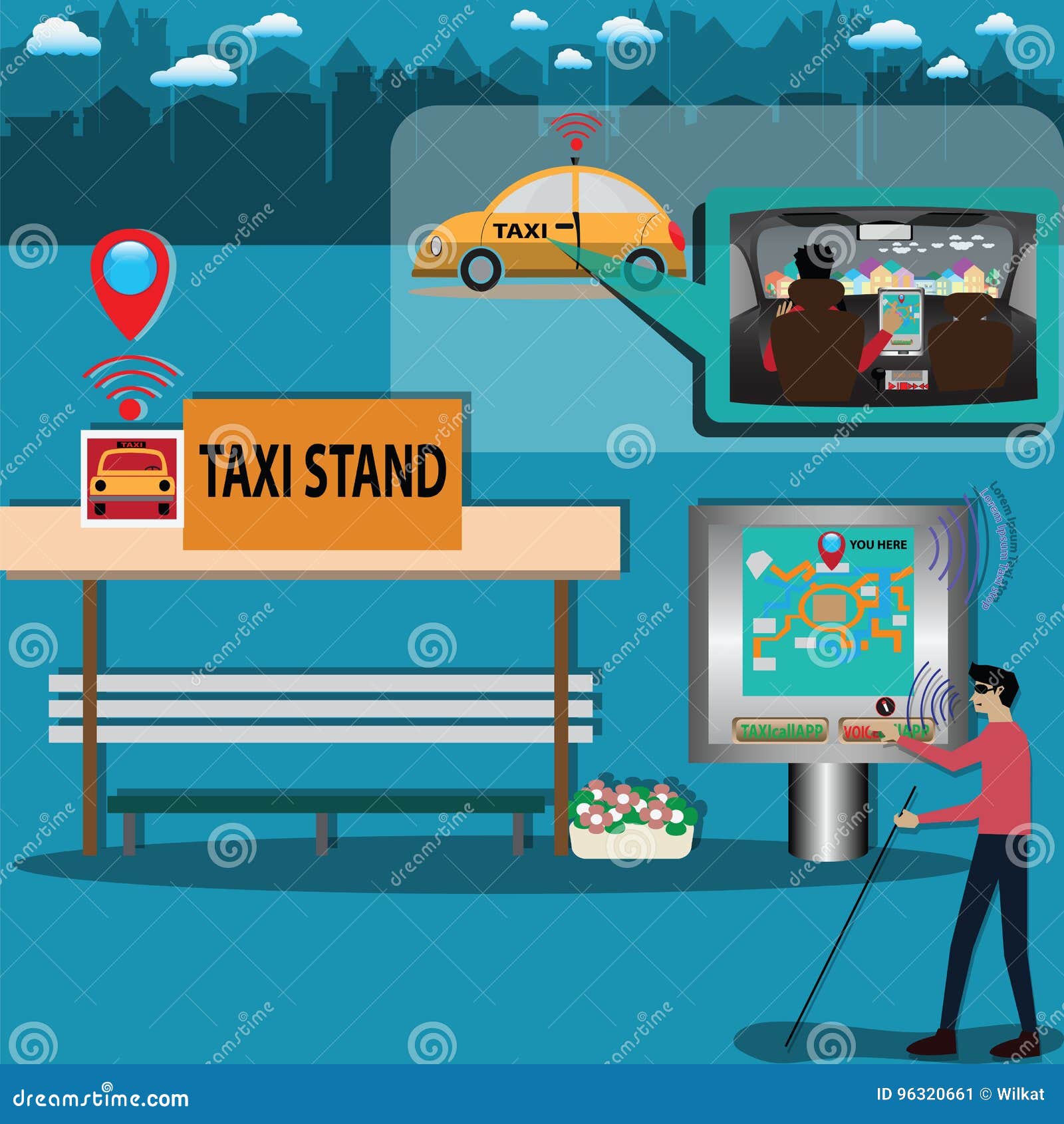 Technology Concept,smart Sign and Intelligence Application - Vector ...