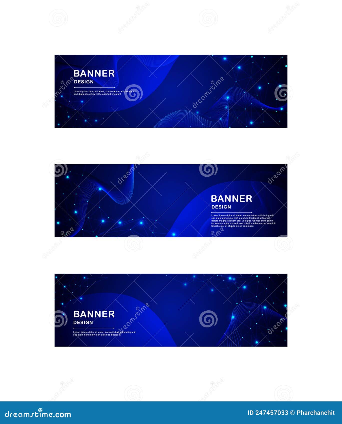 Technology Concept for Web Banner Template or Brochure , Blue Colour ...