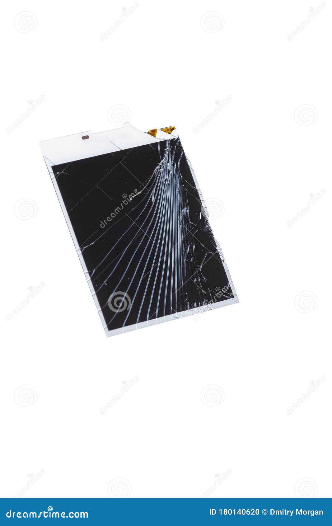 Technology Concepts. Closeup View of Modern Smartphone Broken LCD Touch ...
