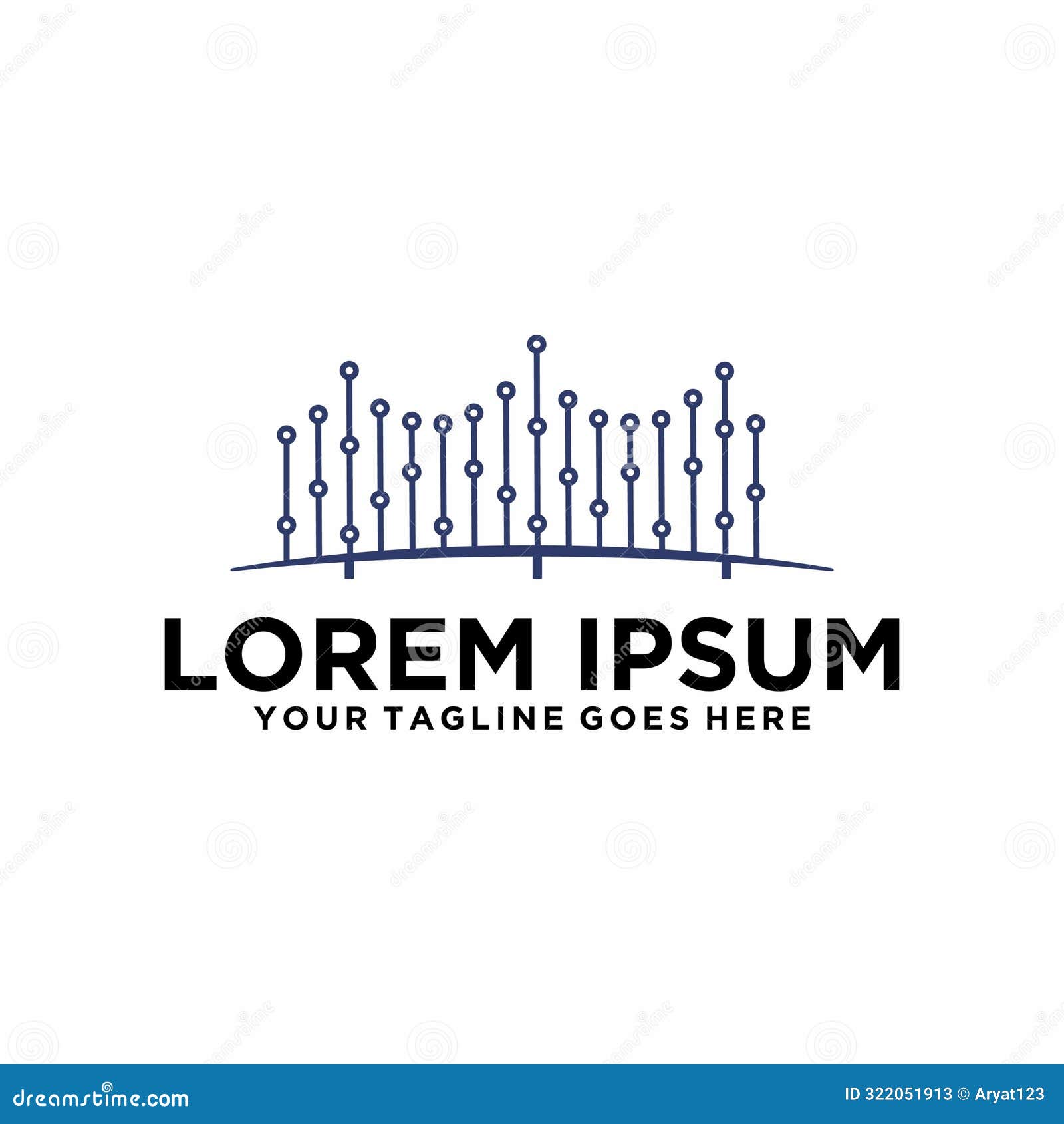 Technology Connect Bridge Logo Design Stock Illustration - Illustration ...