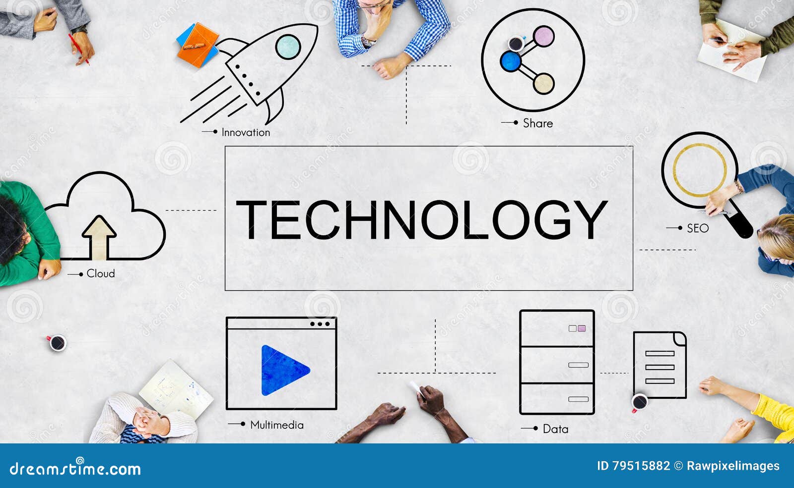 Technology Connecting Cloud Network Concept Stock Photo - Image of ...