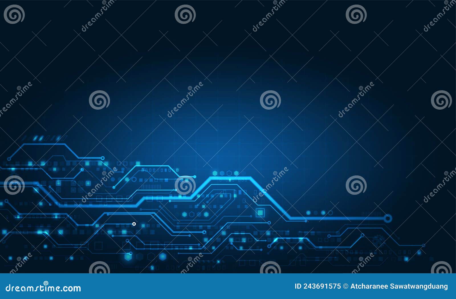 Technology Connection Circuit System Design Background Abstract Stock ...