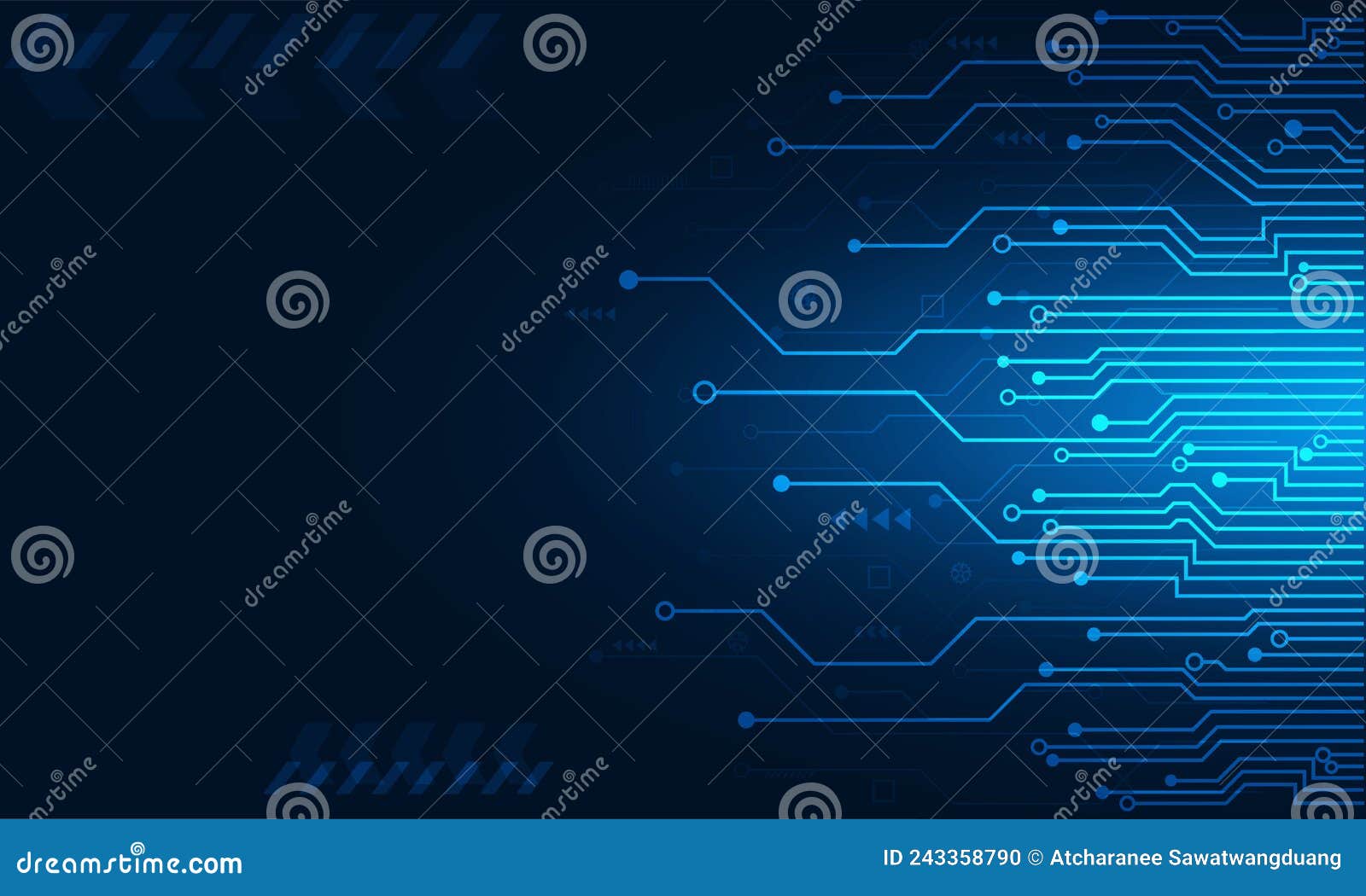 Technology Connection Circuit System Design Background Abstract Stock ...