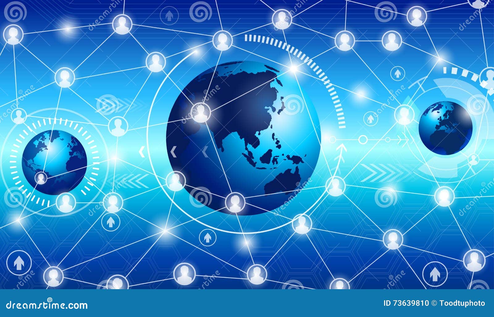 Technology Connection and Communication Stock Vector - Illustration of ...