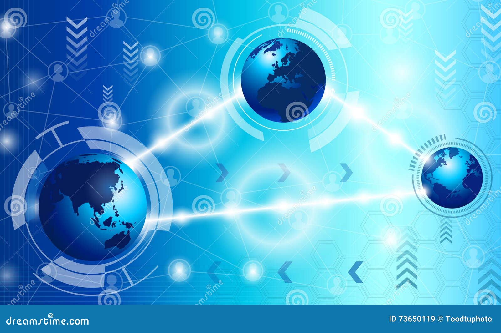 Technology Connection and Communication Stock Vector - Illustration of ...