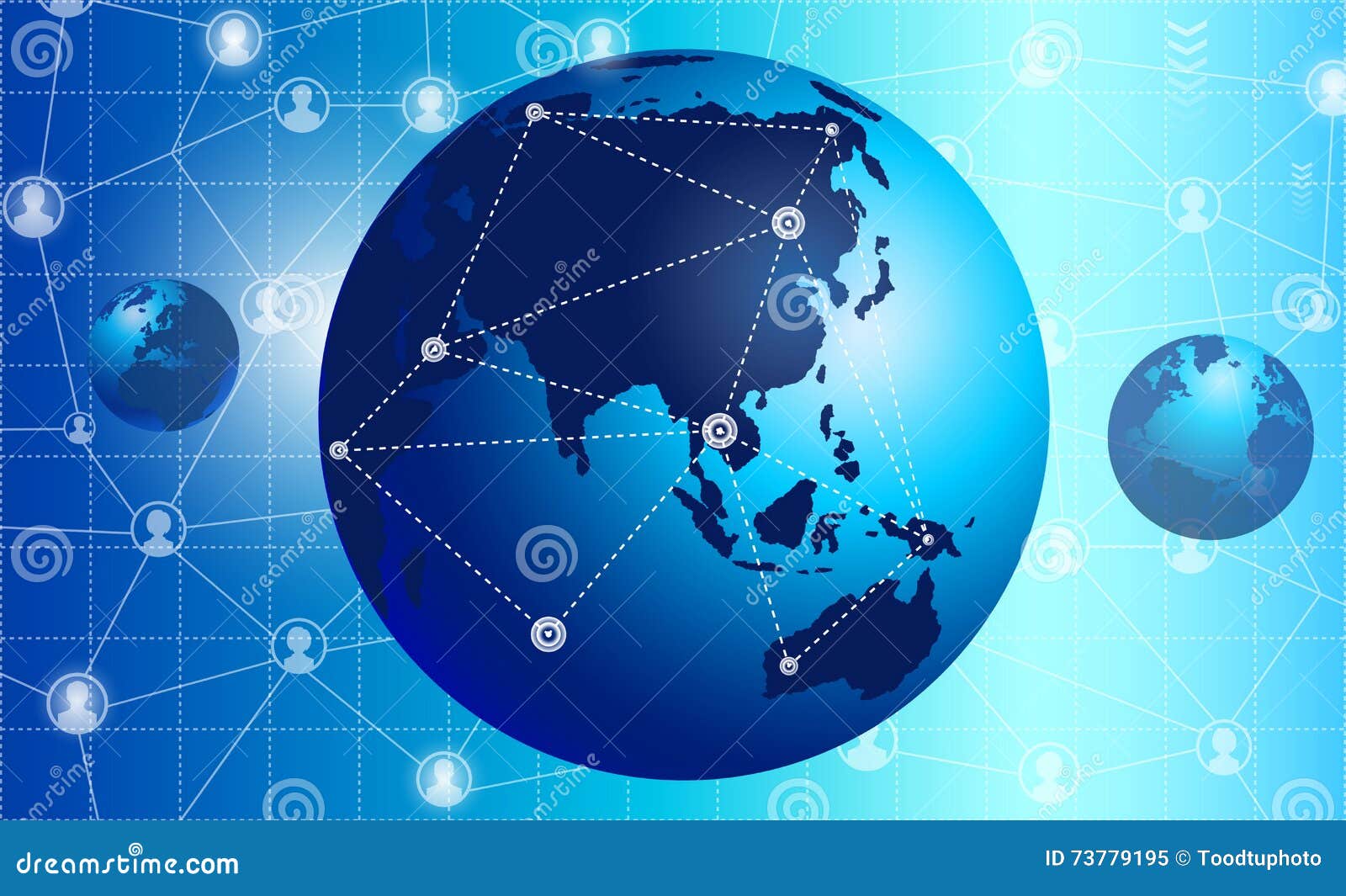 Technology Connection and Communication Stock Vector - Illustration of ...