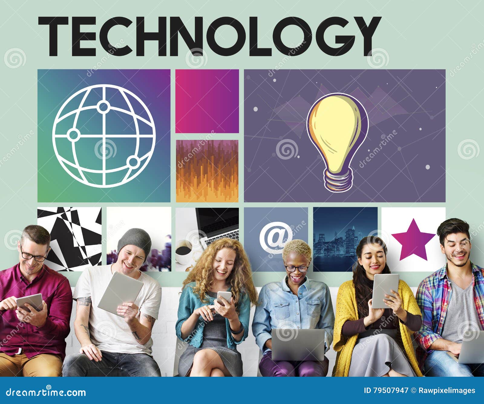 Technology Connection Communication Network Concept Stock Illustration ...