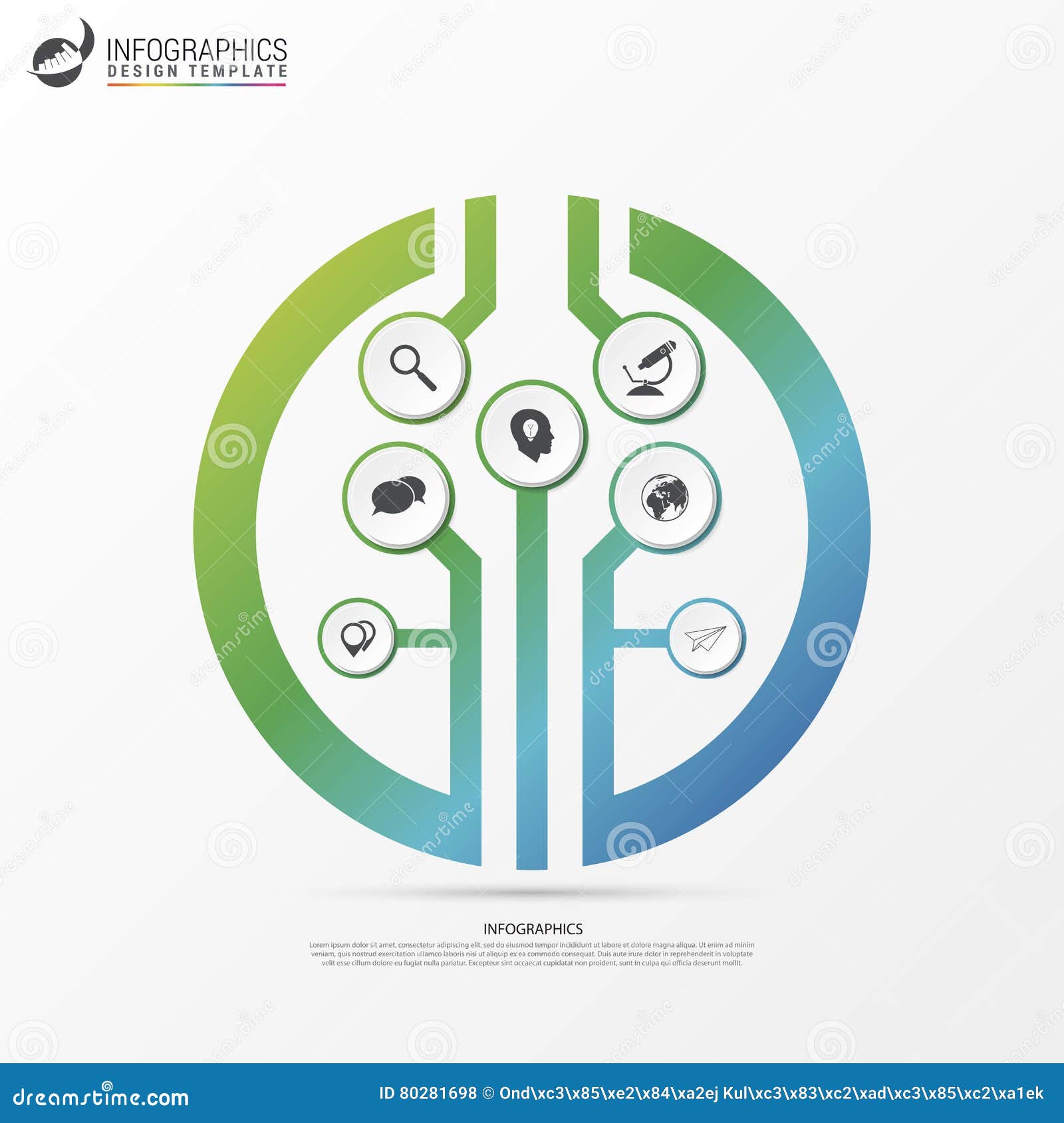 Technology Connection Concept. Infographic Design Template Stock Vector ...