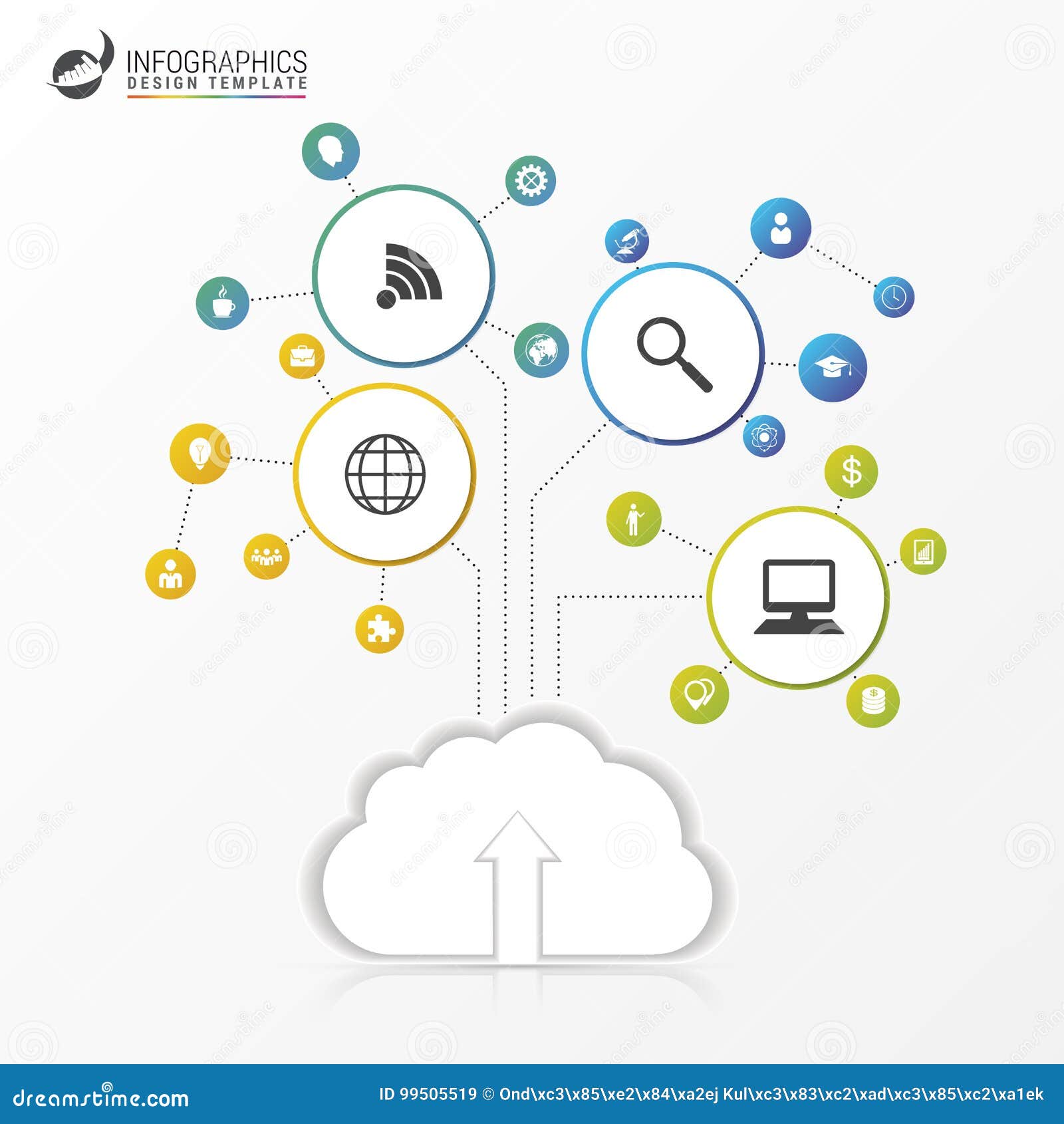 Technology Connection Concept. Infographic Design Template Stock Vector ...